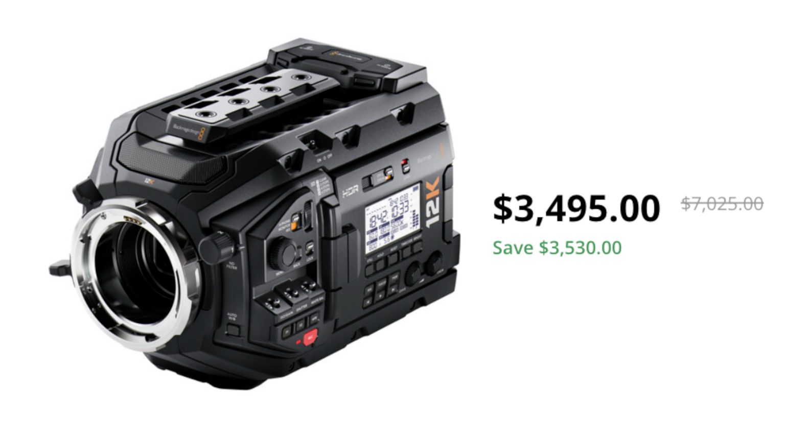 Blackmagic Design URSA Mini Pro 12K (PL) on sale for $3,495 USD ...