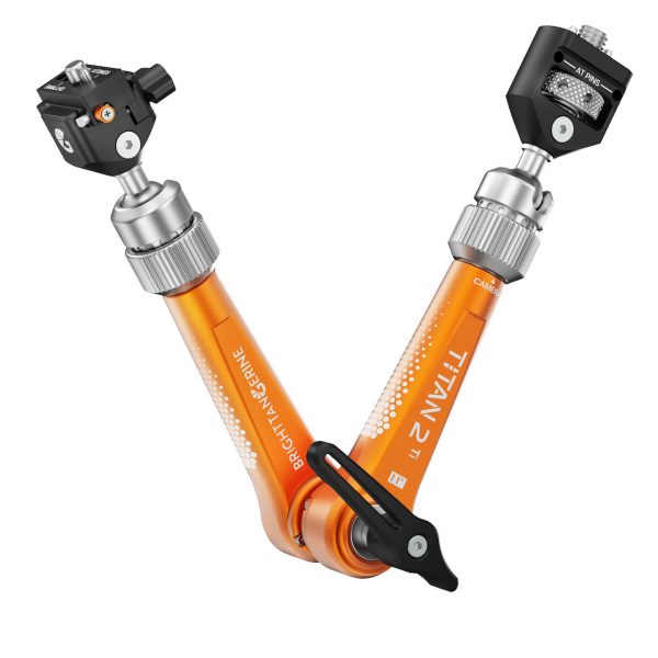 Bright Tangerine Titan Arm 2 Ti First Look at Cine Gear 2026 - Newsshooter