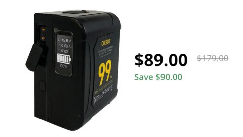 COLBOR Power 99 Pro V-Mount 99Wh Battery on sale for $89 USD - Newsshooter