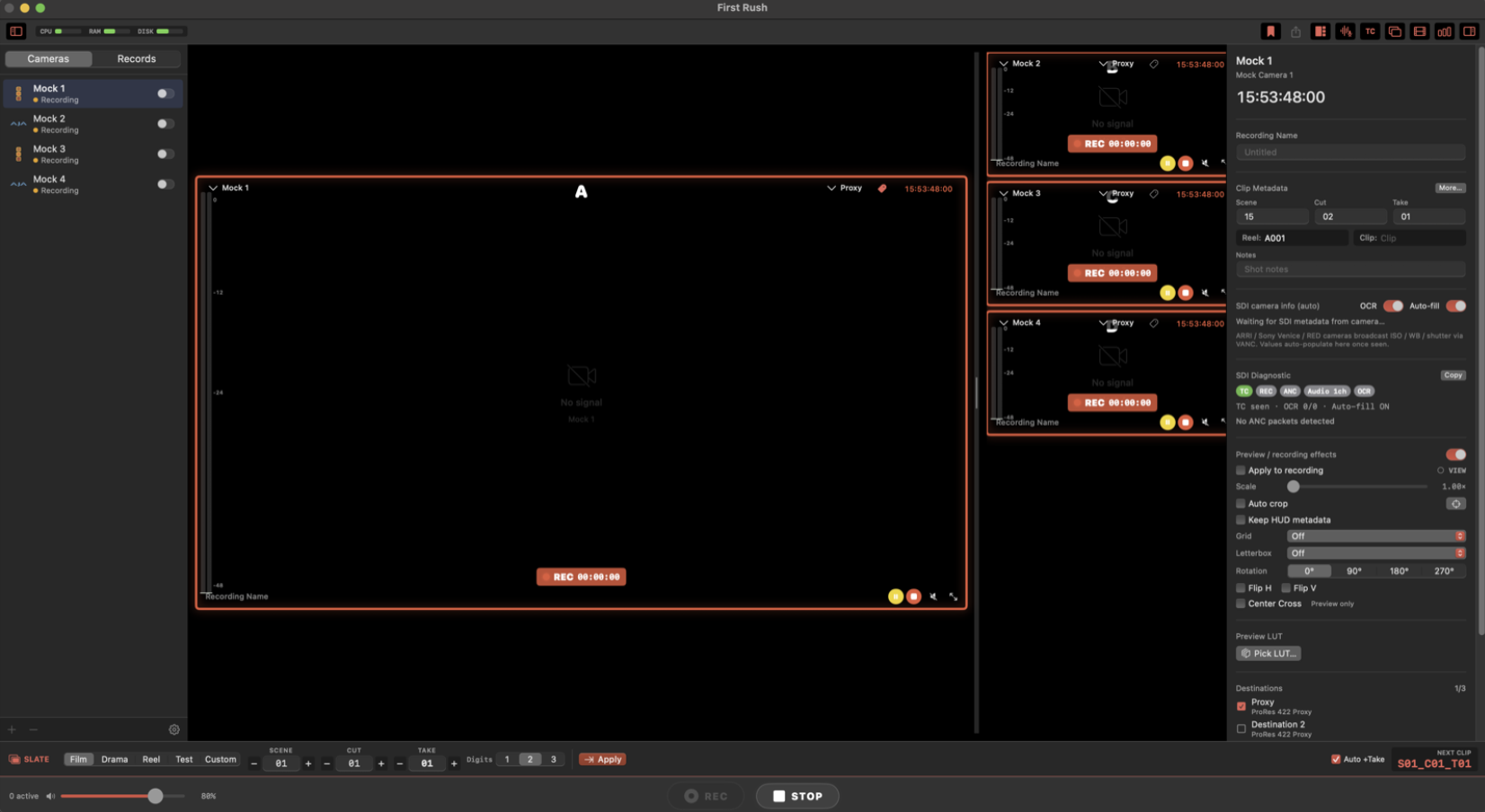 First Rush– a macOS multi-camera SDI recorder - Newsshooter