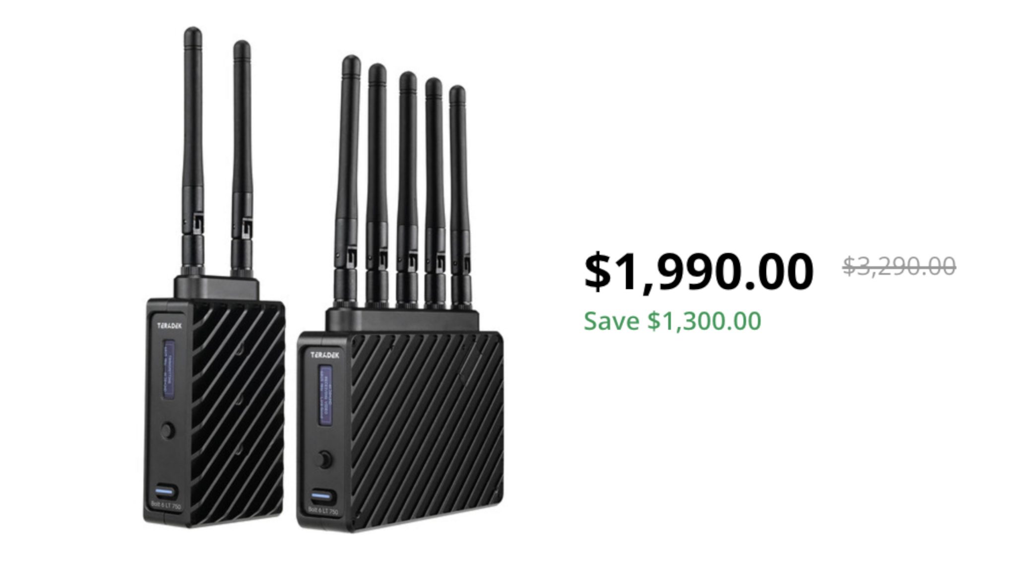 Save $1,300 USD on the Teradek Bolt 6 LT 750 3G-SDI/HDMI Transmitter ...