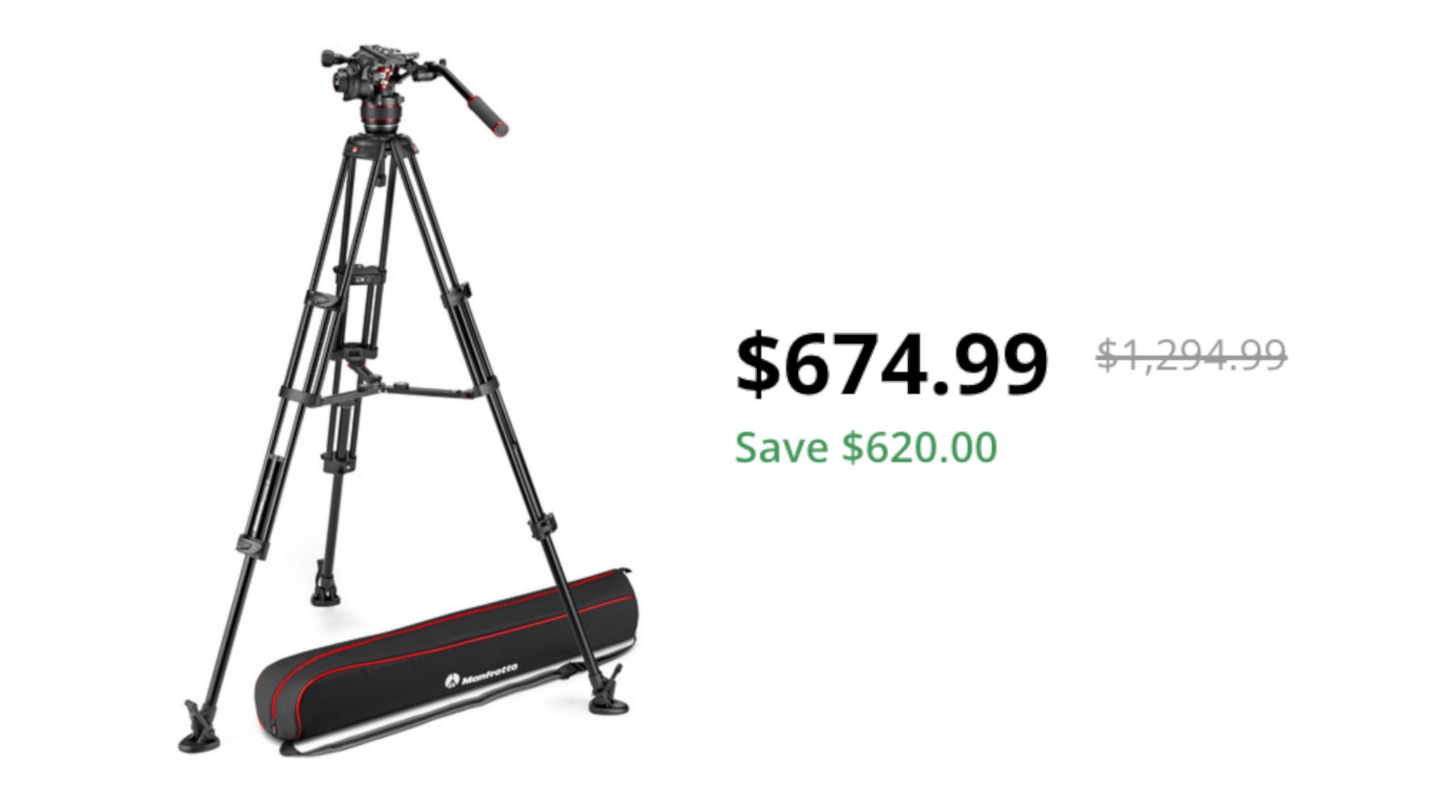 Manfrotto 608 Nitrotech Fluid Video Head and Aluminum Twin Leg Tripod ...